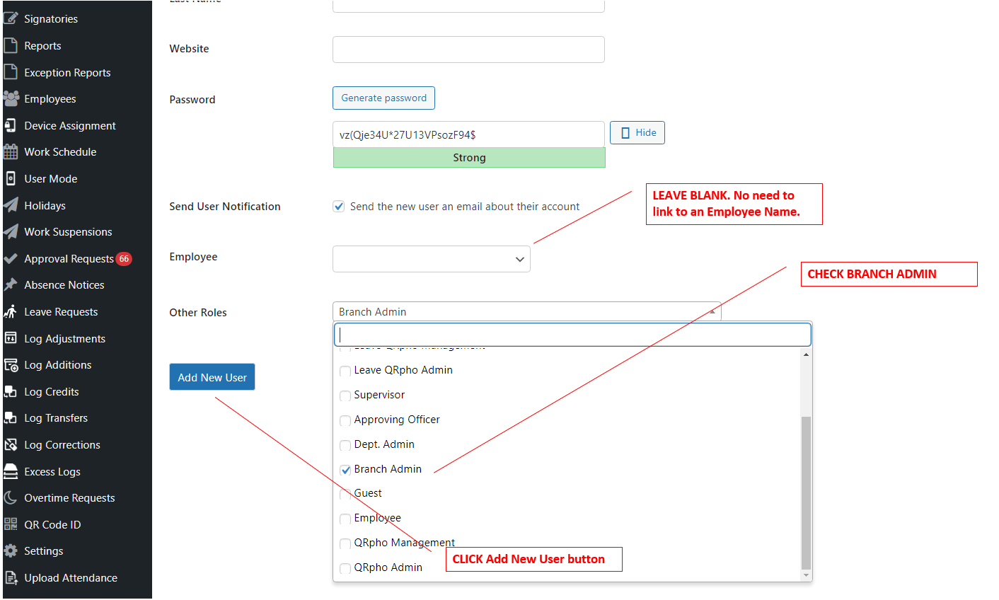 How to Add Branch/Dept Admin User Account | QRpho Online Attendance ...